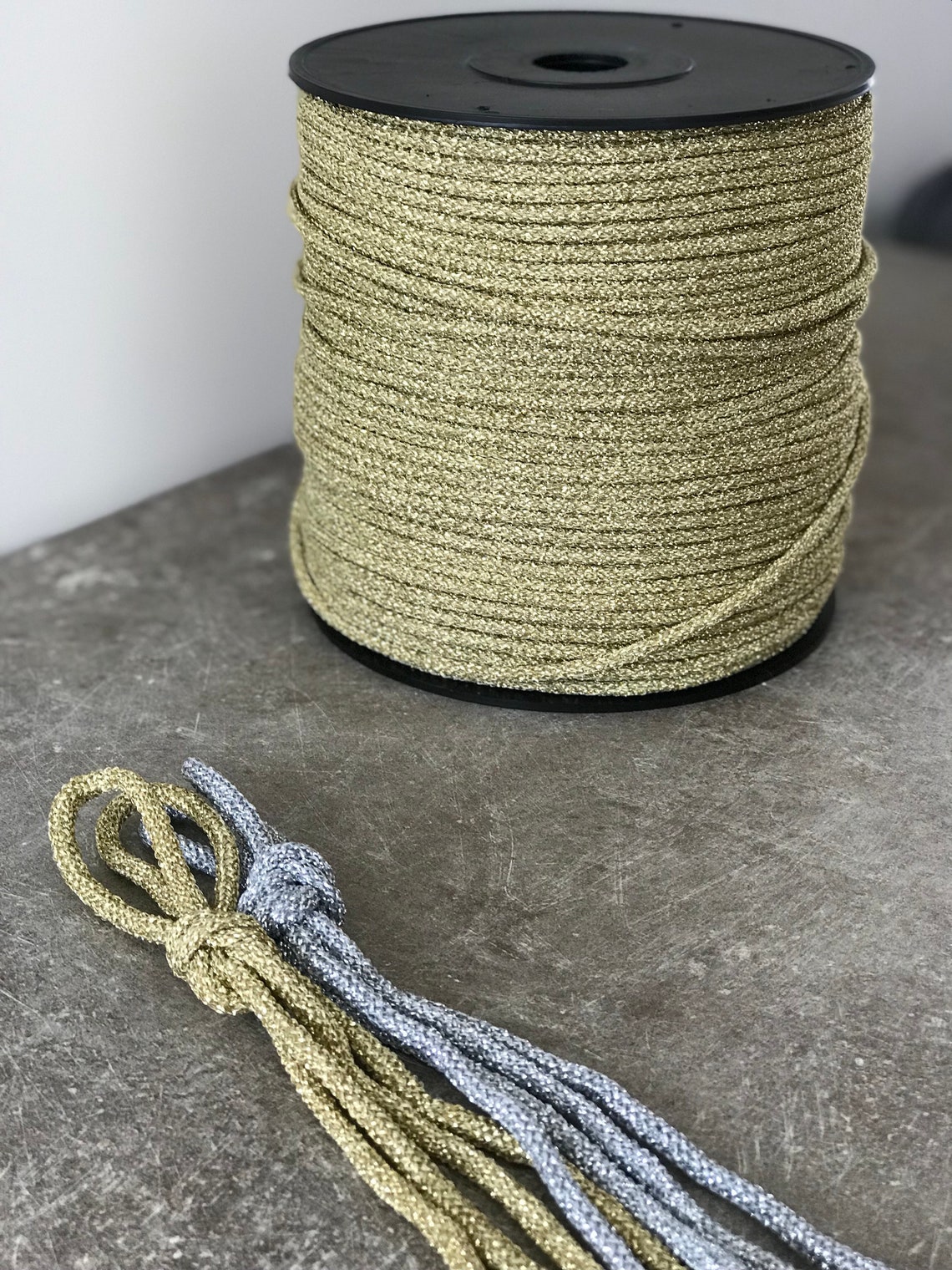 6mm Lurex silver cord macrame cord lurex lurex cord rope | Etsy