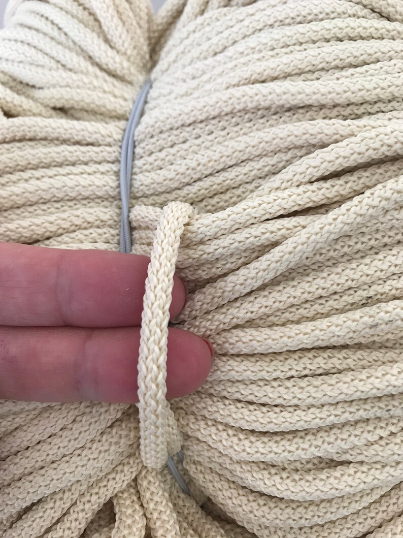 Cream braided rope Macrame Rope Polyester Rope Rope | Etsy