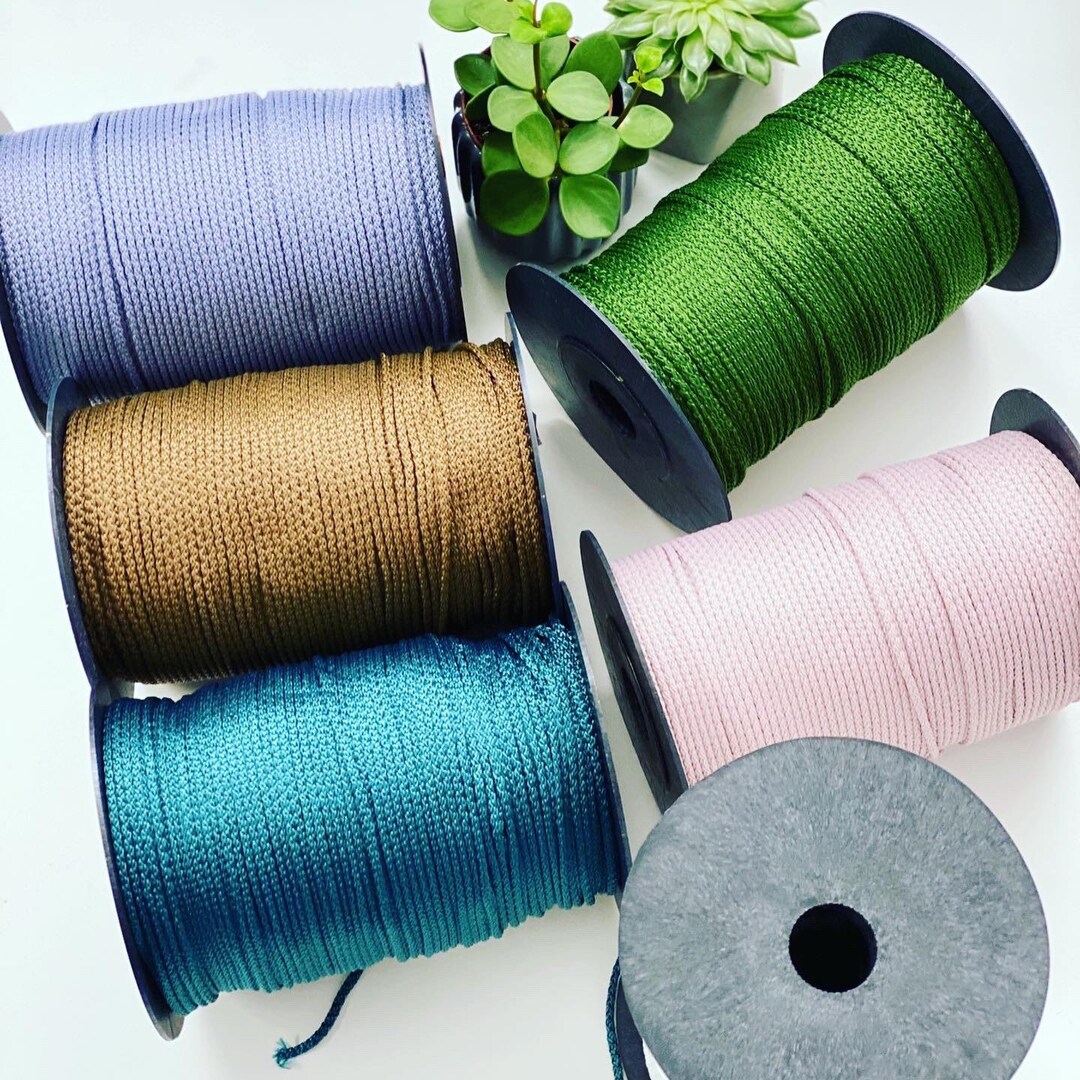 Macramé Rope Cord 3mm, Crocheting Rope, Polyester Cord, Knitting Nylon ...