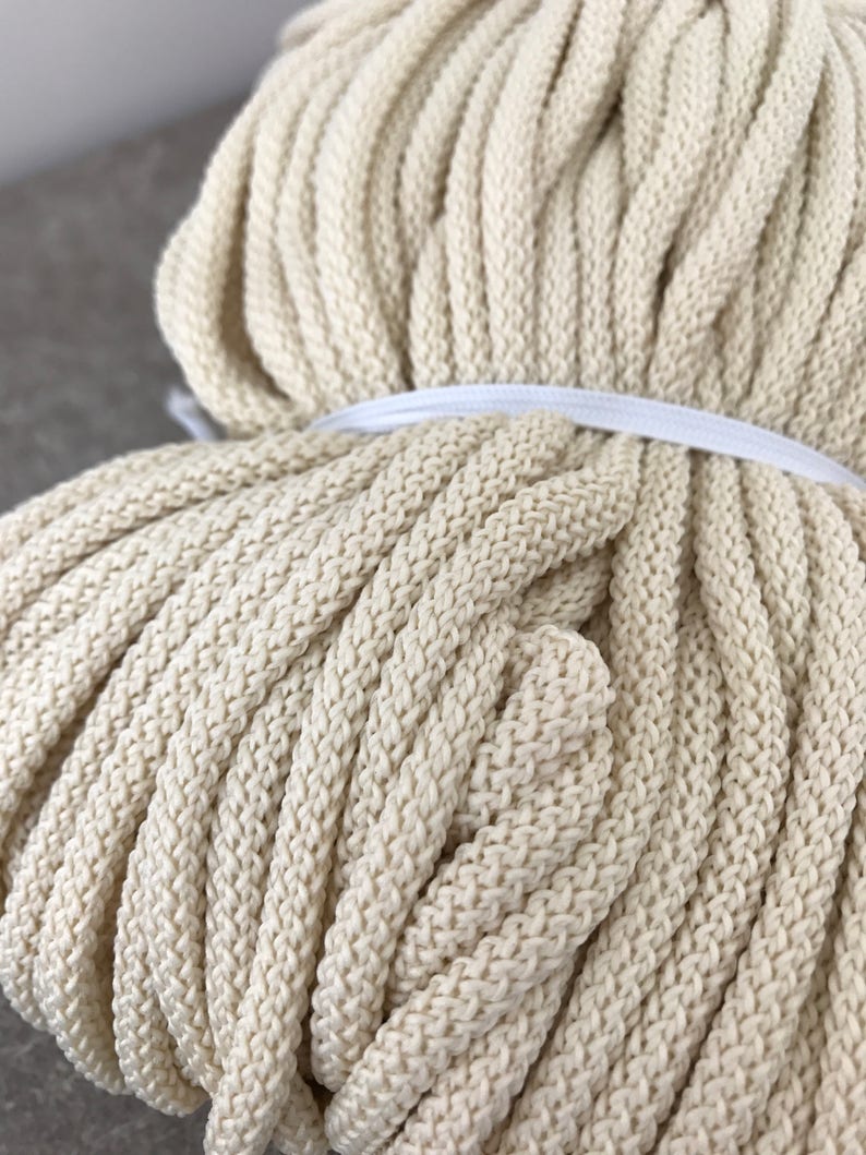 Cream braided rope Macrame Rope Polyester Rope Rope | Etsy