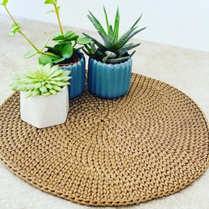 Round Rope Placemats, Crochet Mats, Table Decorations , Knitted Mats ...