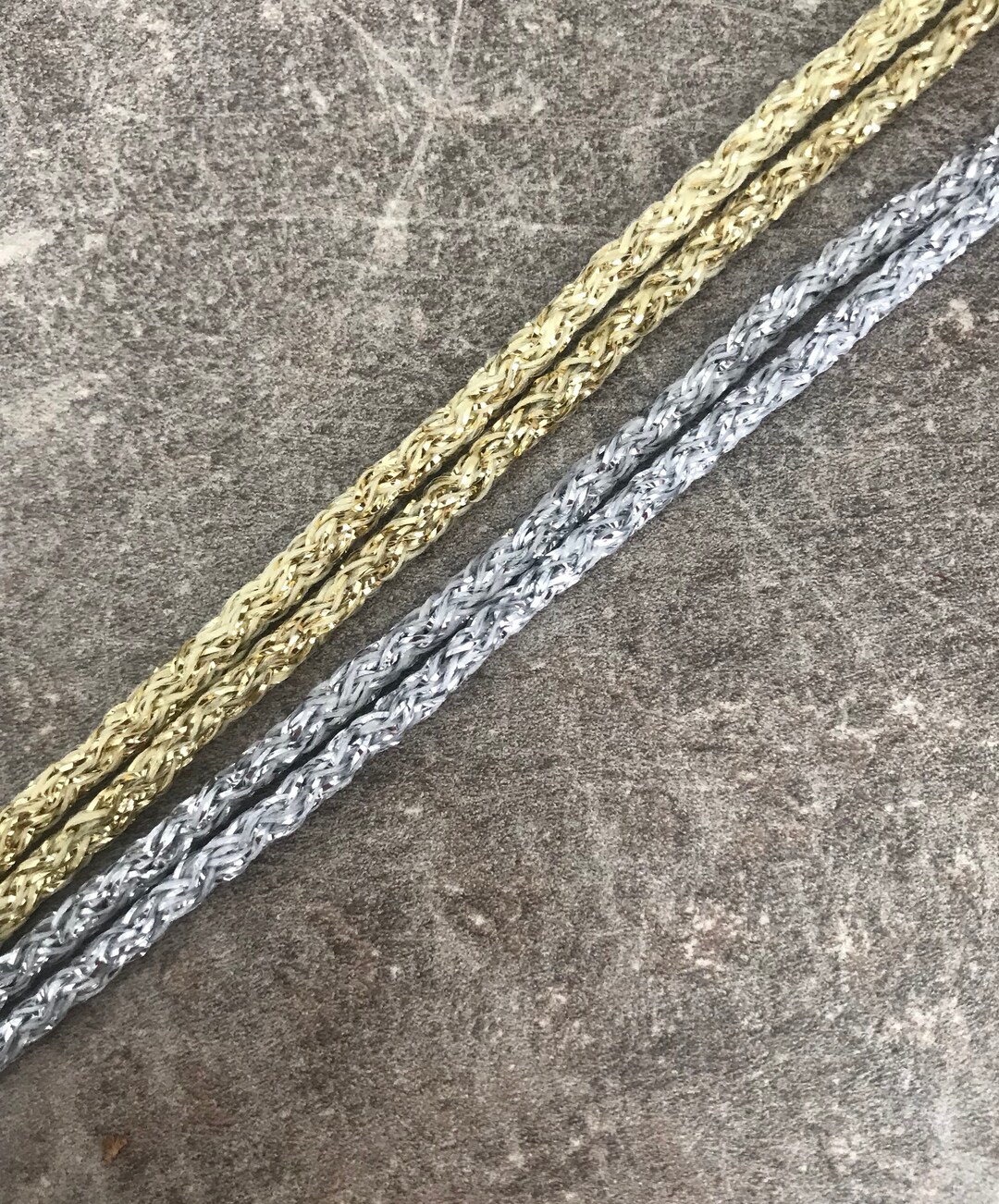 Silver Lurex Cord, 3mm Lurex Cord, Macramé Lurex Cord, Lurex String ...