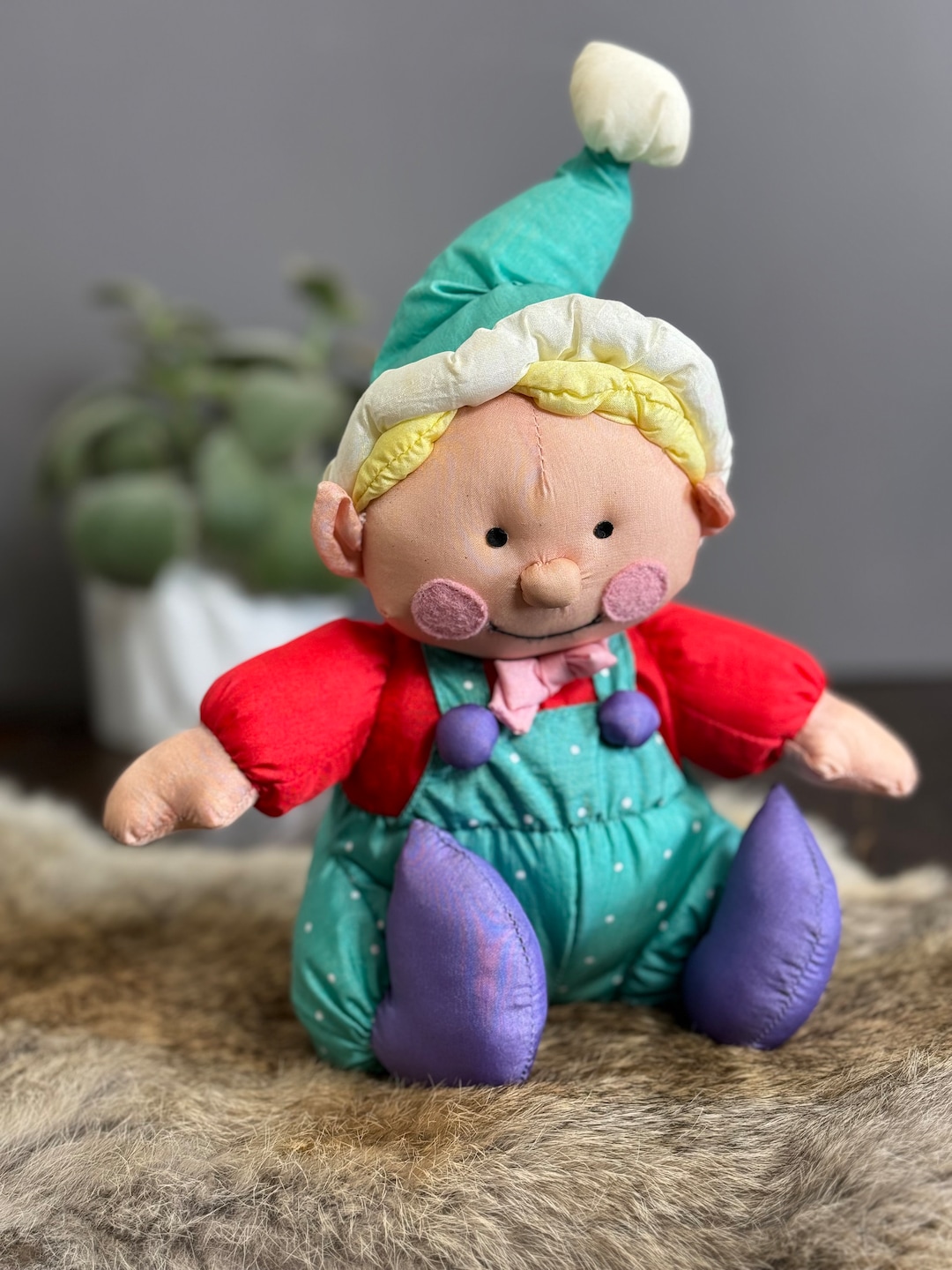 Nylon Elf Russ Berrie Puffy Christmas Stuffed Toy Puff Vintage 2866 - Etsy