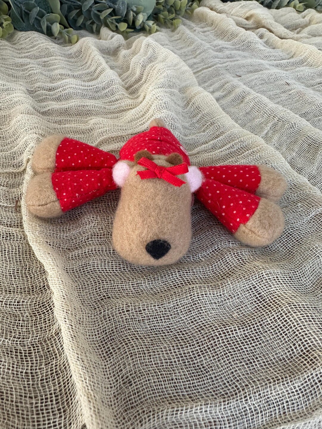 2000s Mini Ramona Reindeer Hallmark Sewn Toy Vintage Pellet Filled ...