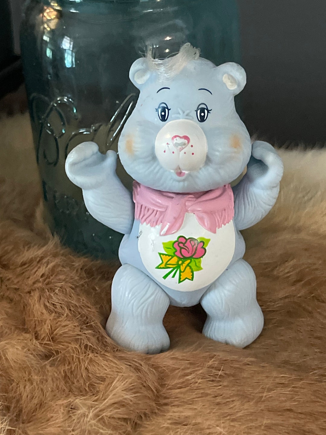 1984 Care Bear Figure Grams Bear Light Blue Grandma AGC Poseable Toy Kenner - Etsy