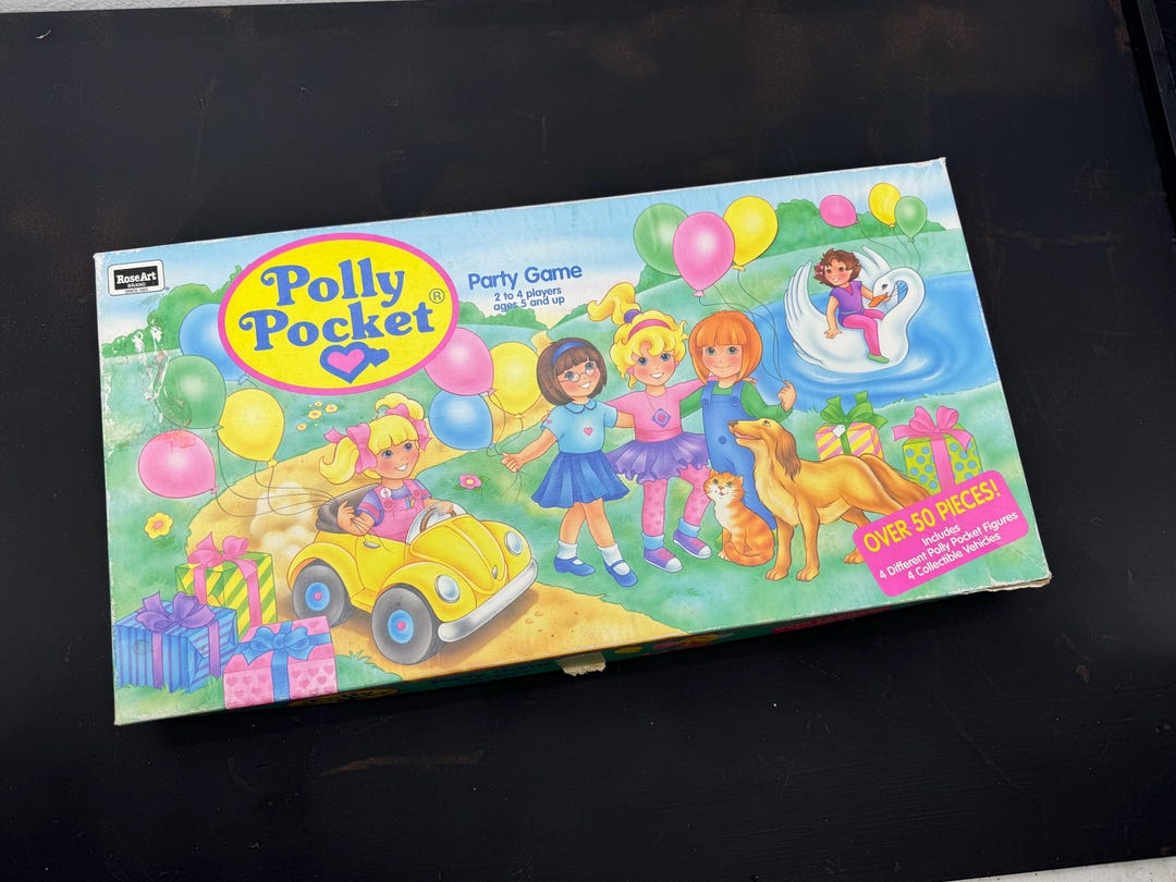 90s Polly Pocket Party Game Board Game 03061 Roseart Bluebird ...