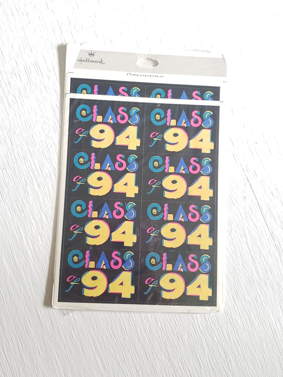 Hallmark Class of 1994 94 Stickers Rectangular Class reunion Black ...