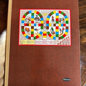 Rodeo the Wild West Game Board Game Pieces by Whitman Mid Century ...