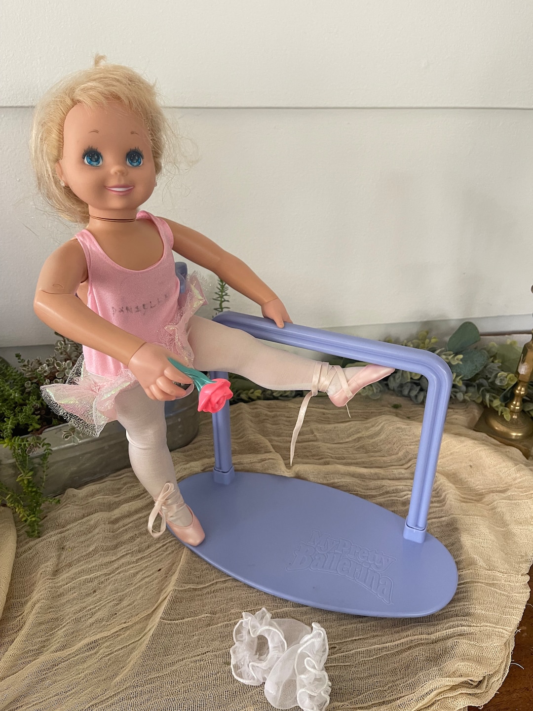 1989 Tyco My Pretty Ballerina Barre Pointe Jointed Doll Retro Dancer ...