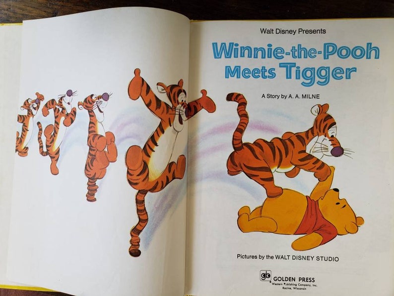 1976 Winnie the Pooh Meets Tigger A Large Golden Book | Etsy