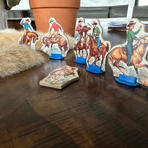 Rodeo the Wild West Game Board Game Pieces by Whitman Mid Century ...