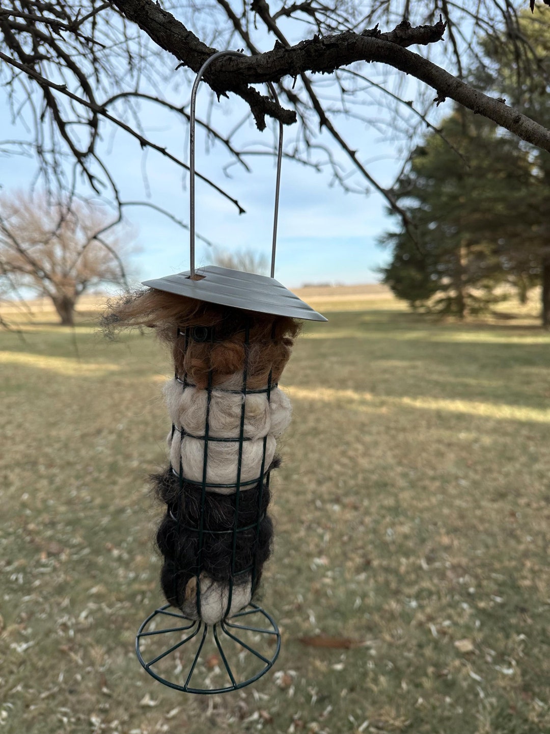 Alpaca Fiber Bird Nesting Material in Suet Ball Cage - Etsy