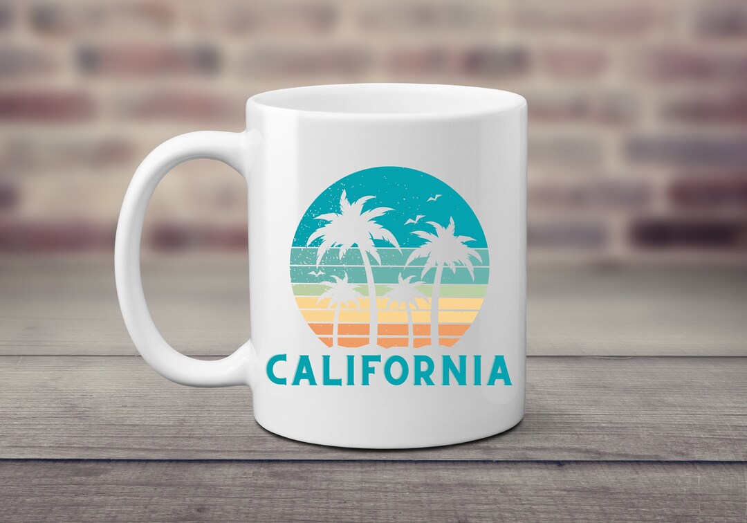 California Coffee Mug. CA Teacup. Desert Vacation Souvenir. Tea Drinker ...