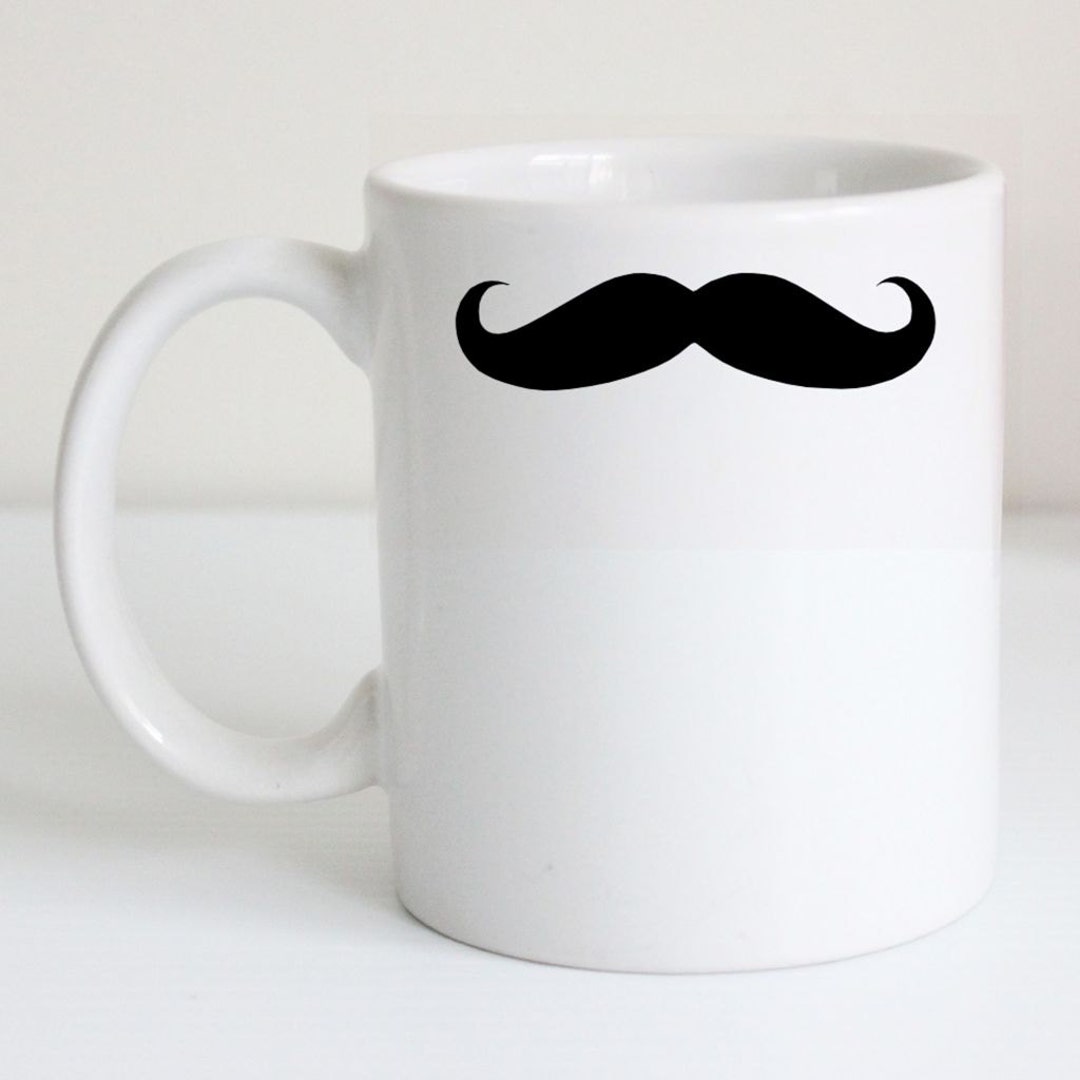 Mustache Coffee Mug - Moustache Tea Cup, Funny Gift for Coffee Lovers ...