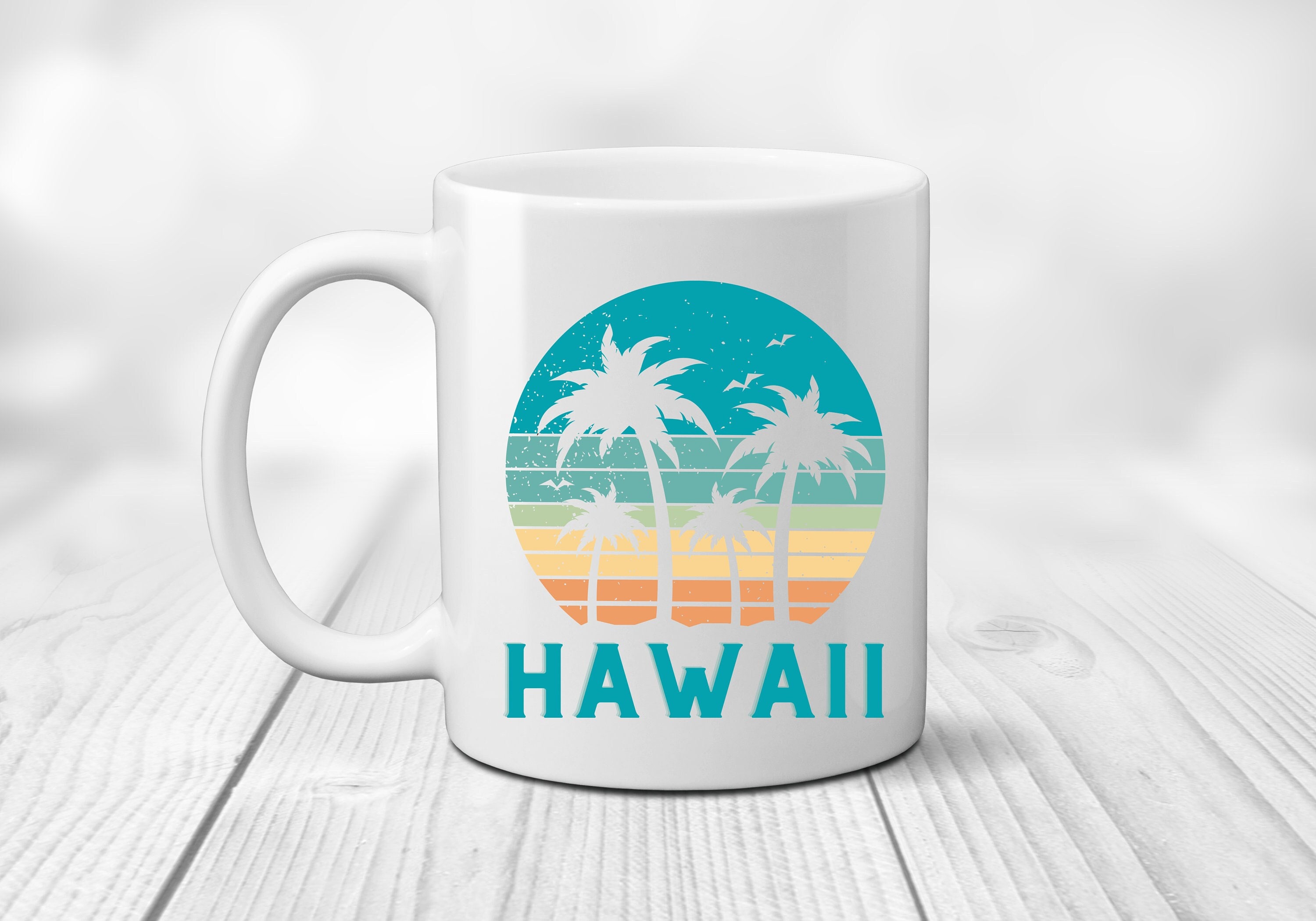 Hawaii Coffee Mug. HI Teacup. Island Vacation Souvenir. Tea Drinker ...