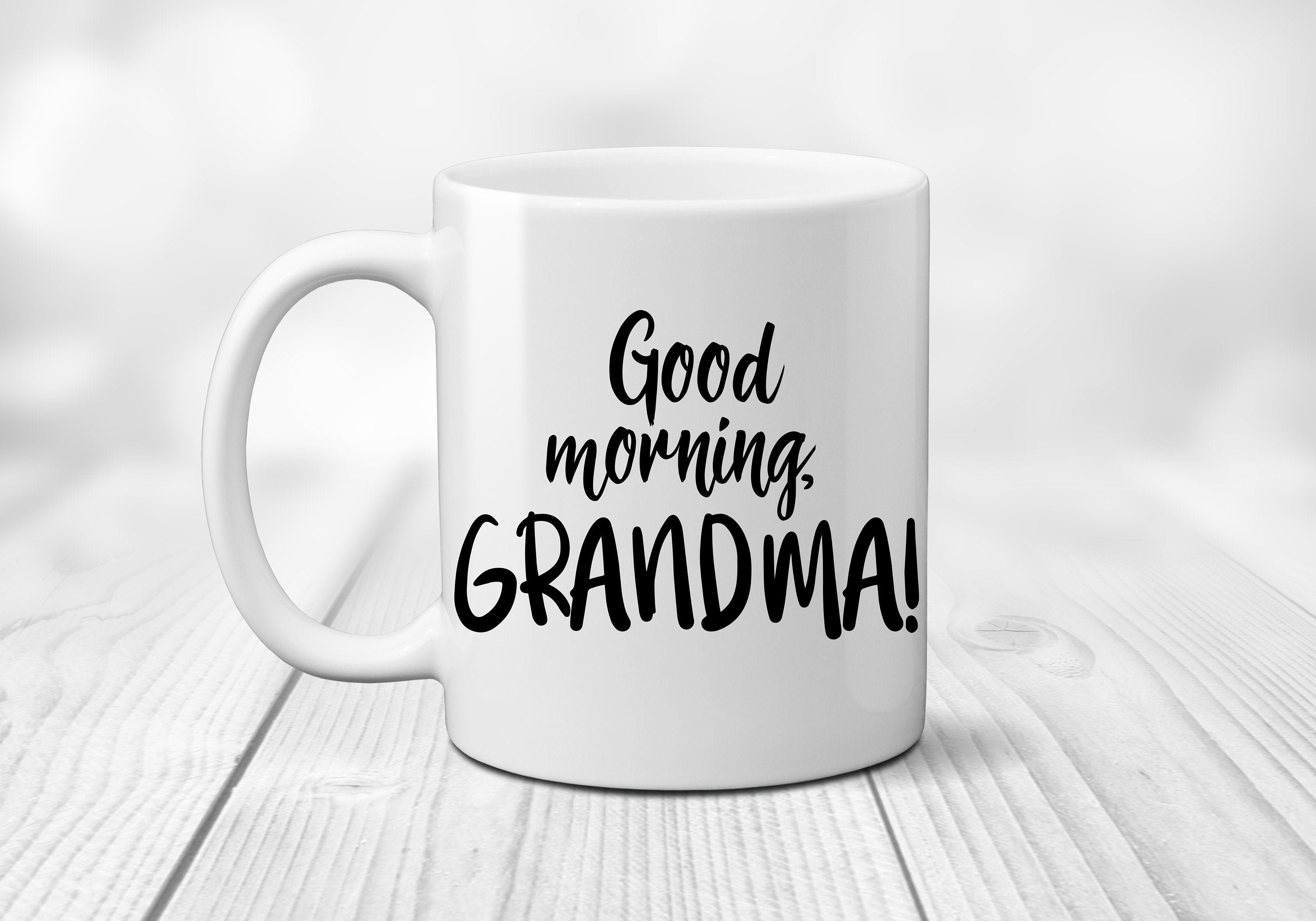 Good Morning Grandma. New Grandmother Gift. Coffee Lover Mug. Pregnancy ...