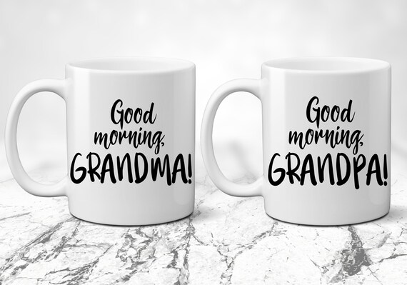 Good Morning Grandma and Grandpa. New Custom Grandparents Mug | Etsy