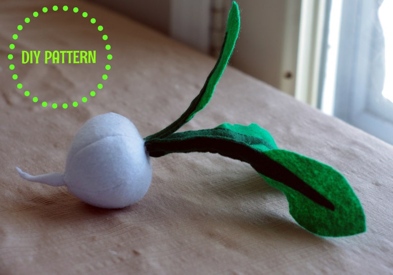 DIY Pattern - Realistic Waldorf Inspired, Felt Turnip Play Food Plush ...