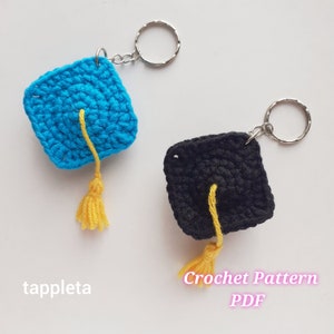 Graduation Cap Mini Crochet Pattern, Graduation Cap Decoration, Tiny ...