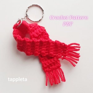 Red Scarf Keychain Crochet Pattern - Etsy