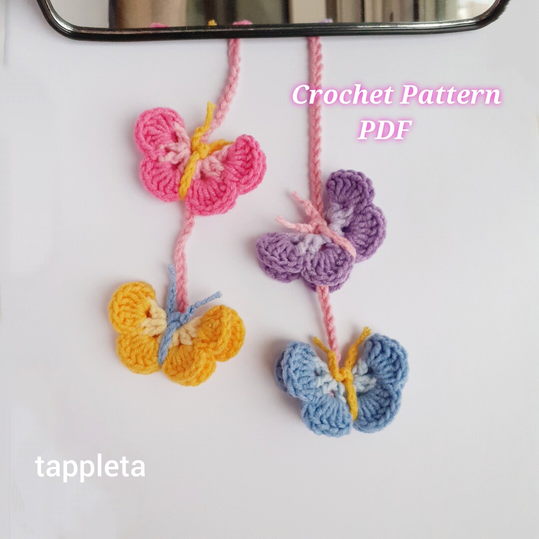 Butterfly Car Hanger Crochet Pattern, Rear View Mirror Charm ...