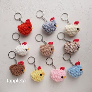 Plush Mini Chicken Keychain, Cute Tiny Chicken Toy, Purse Charm ...