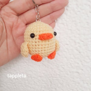 Duckling and Mallard Keychain, Cute Duck Keychain, Crochet Mallard Duck ...