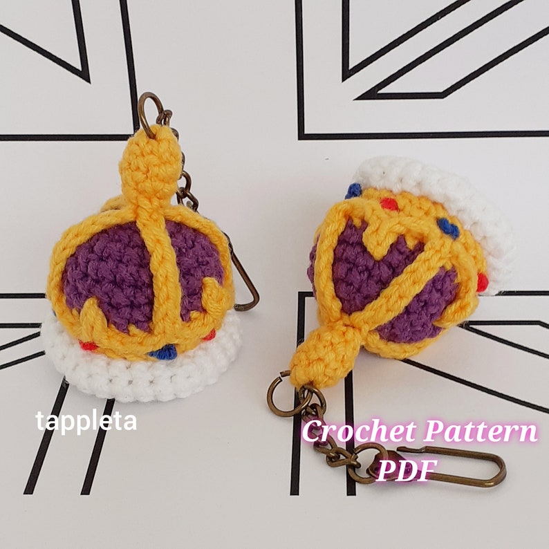 Coronation Crown Crochet Pattern Royal Crown Keychain King - Etsy