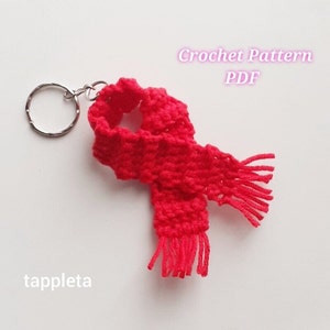Red Scarf Keychain Crochet Pattern - Etsy