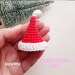 Mini Santa Hat Crochet Pattern, Santa Claus Amigurumi Hat Ornament ...