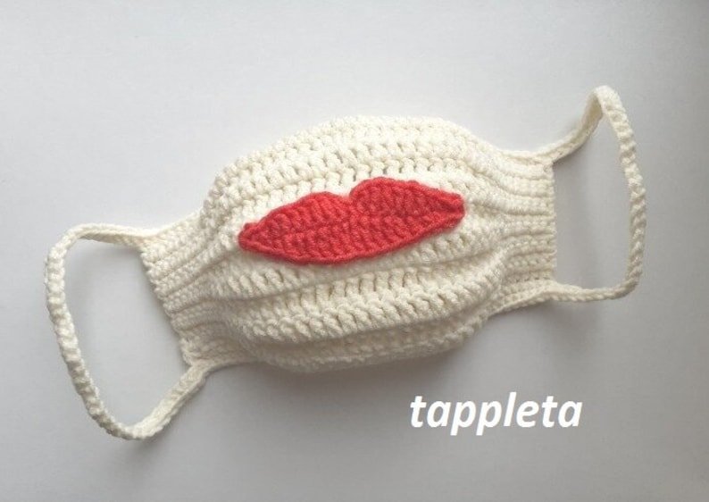 Face Mask Crochet pattern face mask with Mustache pattern | Etsy