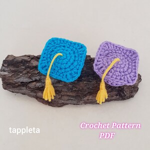 Graduation Cap Mini Crochet Pattern, Graduation Cap Decoration, Tiny ...