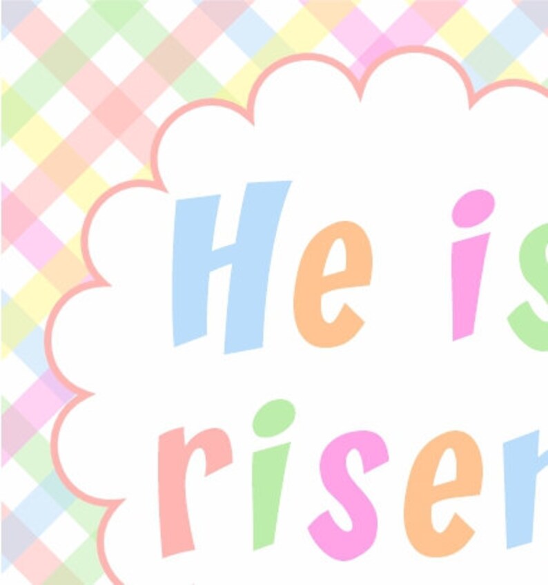 Easter Printable Tags He is Risen Print Matthew 28:6 Cookie Tag ...