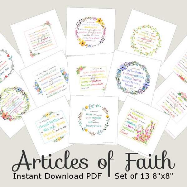 Articles of Faith - Etsy