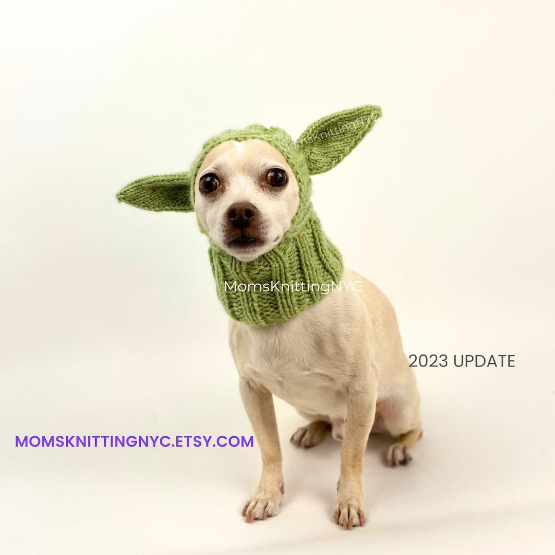 Baby Alien SMALL Dog Halloween Hat Winter Snood Hood, Green Alien Dog ...