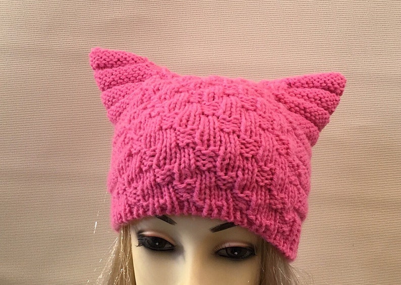 Cat Ears Hat Knitting Pattern Woodrose Beanie Pussyhat Knit Etsy