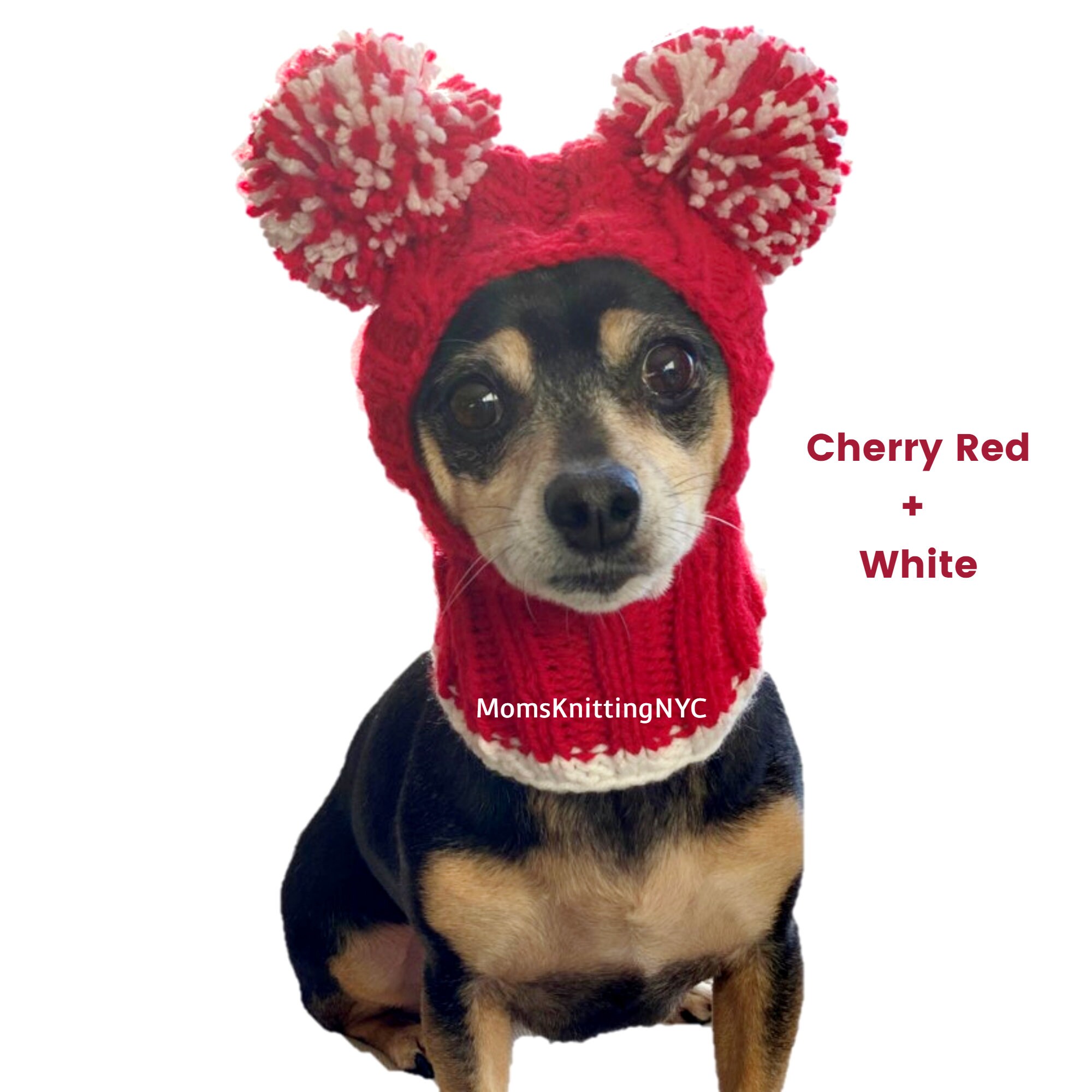 Purple SMALL Dog Balaclava Hat Pom Pom Winter Hat Snood Hood - Etsy.de