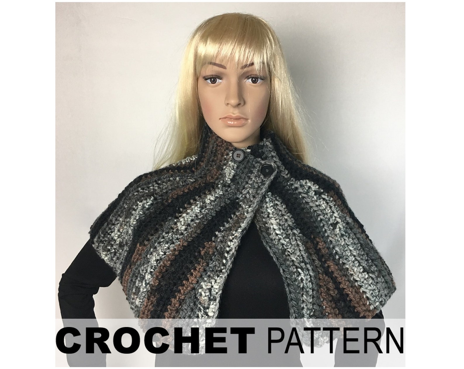 Outlander Brianna Cowl Crochet Pattern, Chunky Knit Capelet (PDF ...