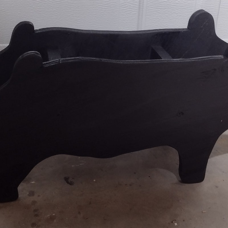 Wooden Cow Planter - Etsy