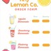 Kids Lemonade Stand Printable Pack, Drink Menu & Order, Form Fun ...