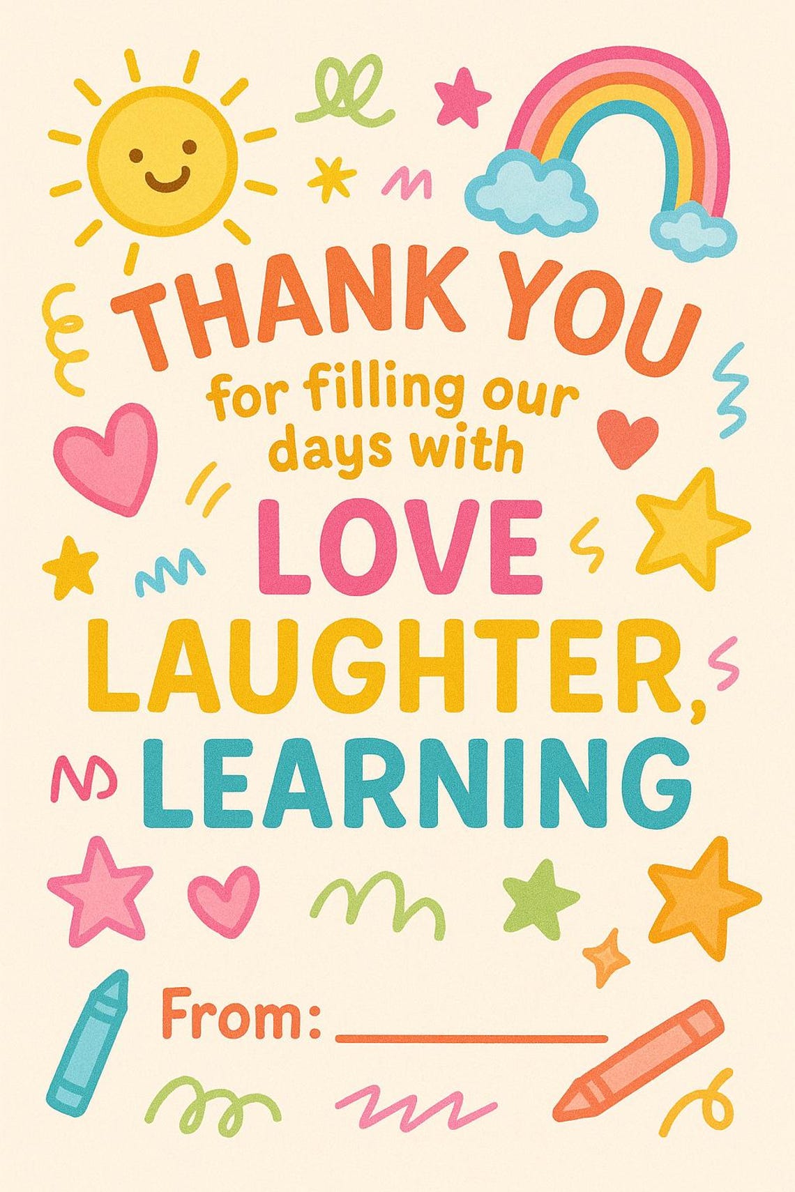 Bubbles Class Gift Printable Bundle | End of Year Tags + Teacher Thank ...