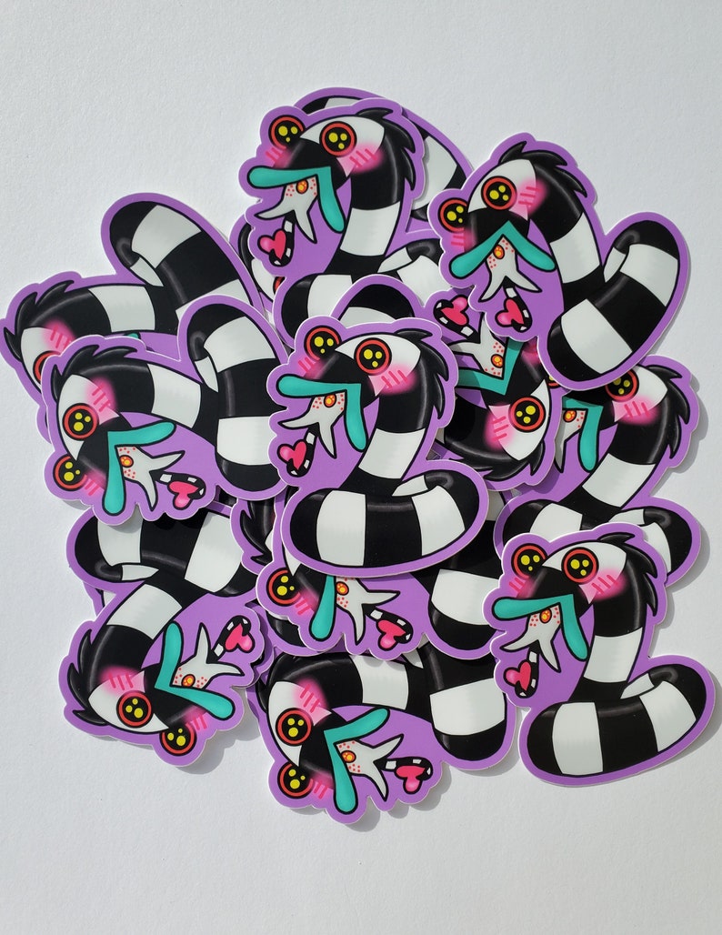 Beetlejuice Kawaii Sandworm Vinyl Sticker - Etsy