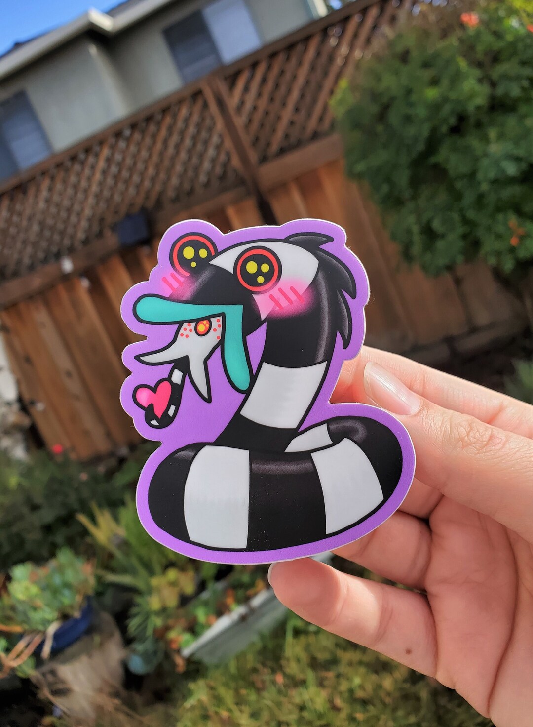 Beetlejuice Kawaii Sandworm Vinyl Sticker - Etsy