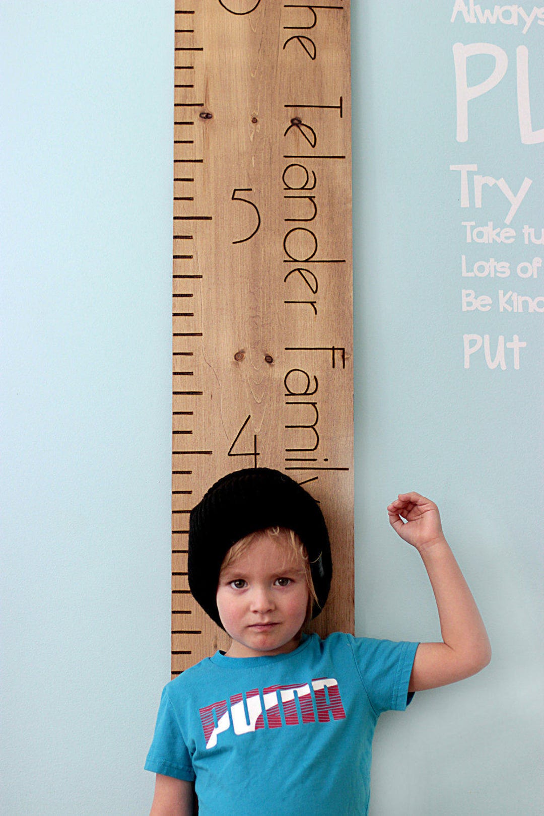 Personalized Wood Growth Chart - Engraved Ruler - Custom Family ...