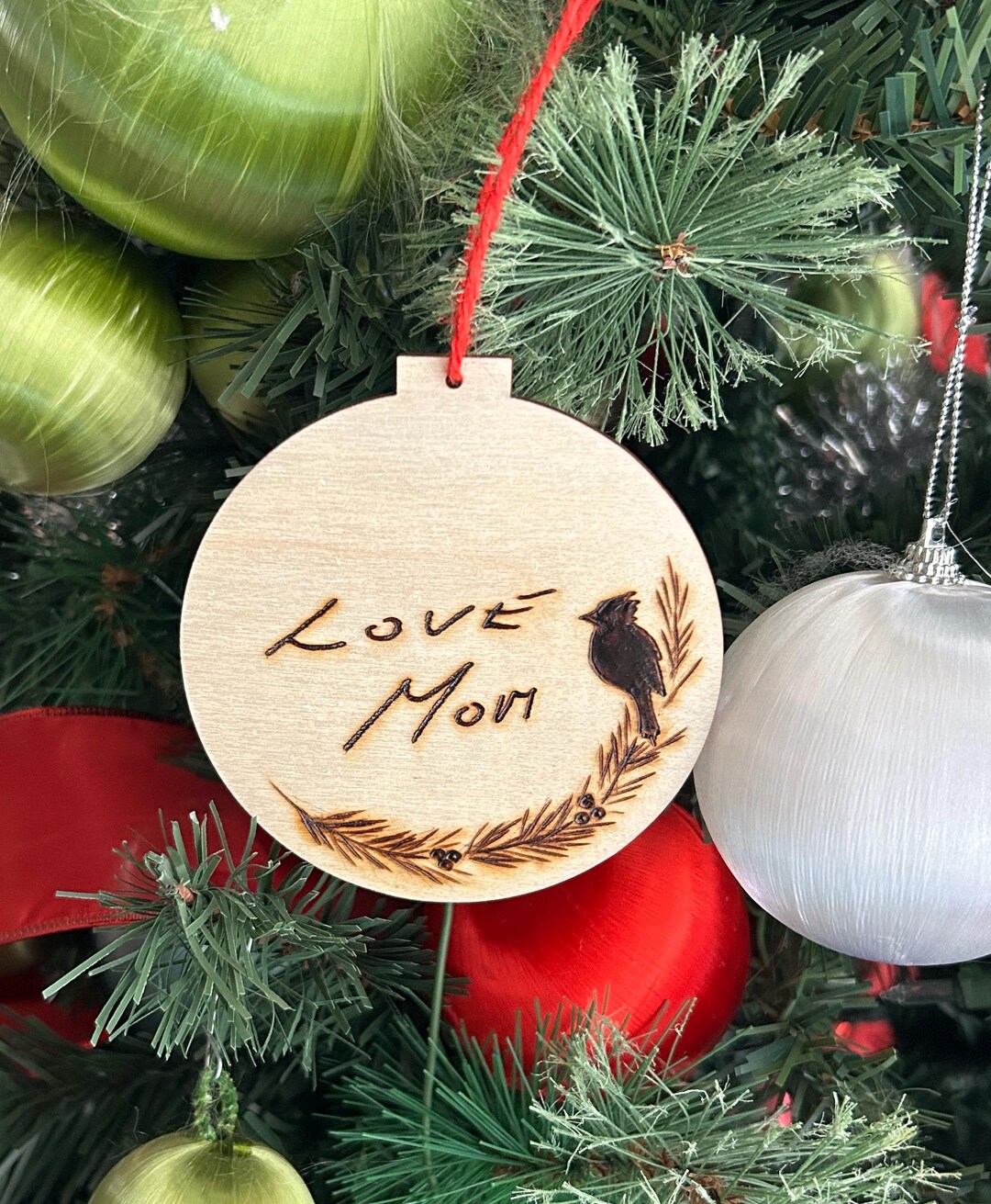 Custom Christmas Memorial Ornament - Handwriting Keepsake Gift ...
