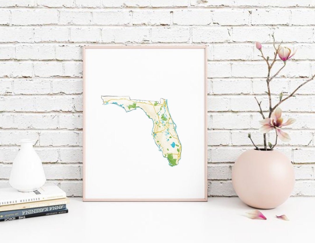 Florida Sketch - Digital Download Printable - by Kaylee Horne - Etsy