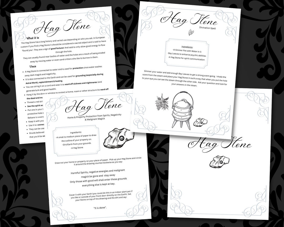 Hag Stone Magick, Protection Spell, Digital Download, Book of Shadows ...