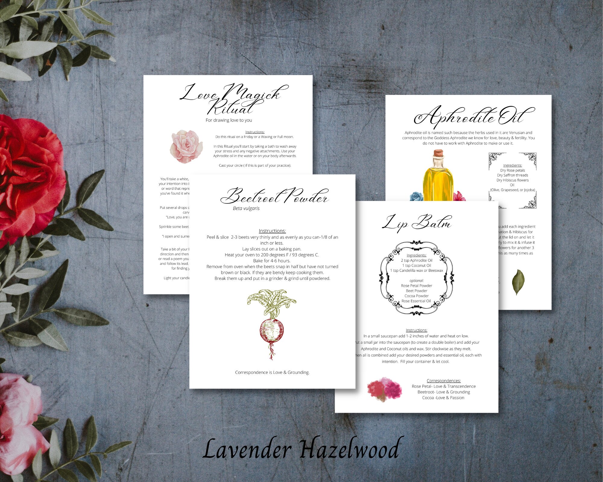 Love Magick Ritual Printable, Digital Download, Book of Shadows ...