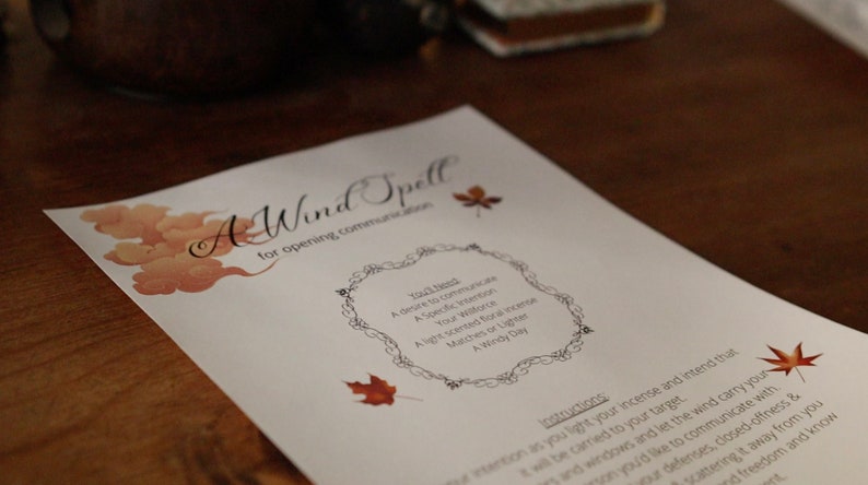 Wind Spell, Road Opener, Elemental Spell, Communication Spell ...