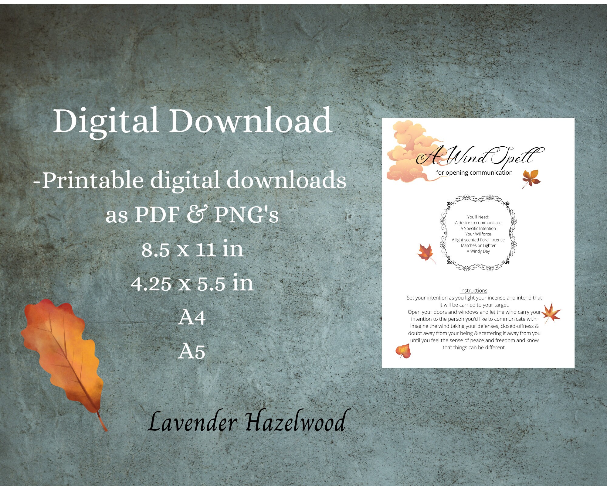 Wind Spell, Road Opener, Elemental Spell, Communication Spell ...